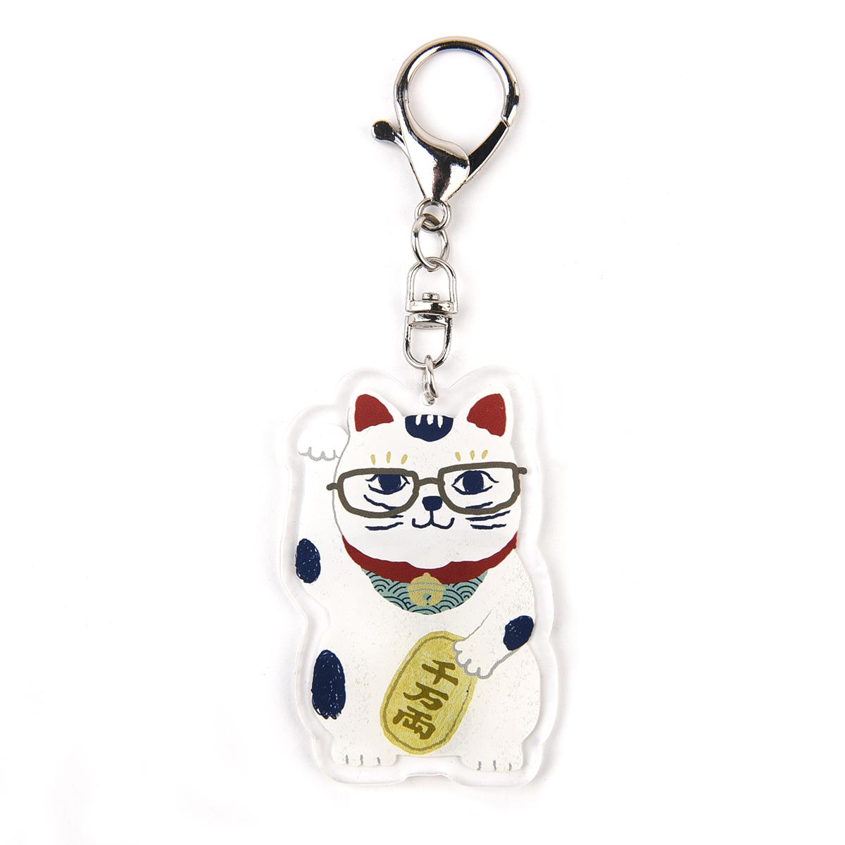 Caumeri アクリルキーホルダー 猫招き（ねこ ネコ 猫）/詳細
