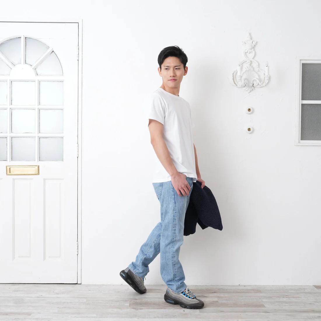 Caumeri 天然繊維超長綿メンズ半袖Tシャツ 354-100/詳細