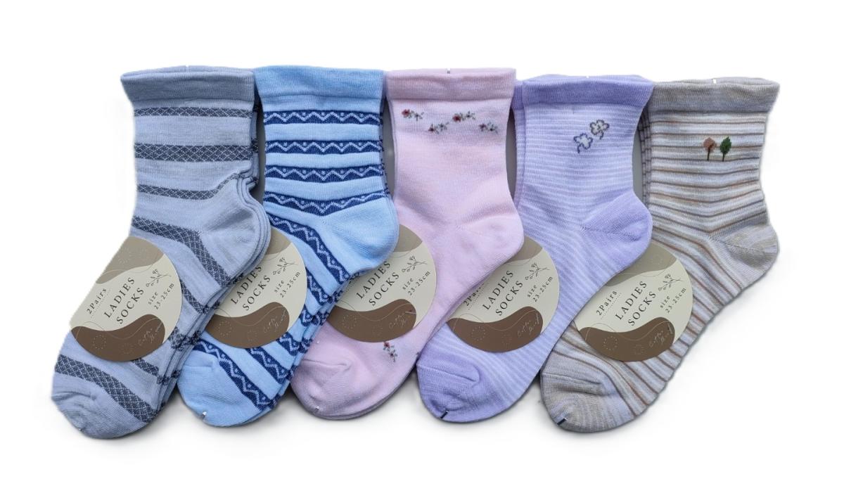 Caumeri レディースかわいい柄入り【5柄2足組/計25セット】/詳細